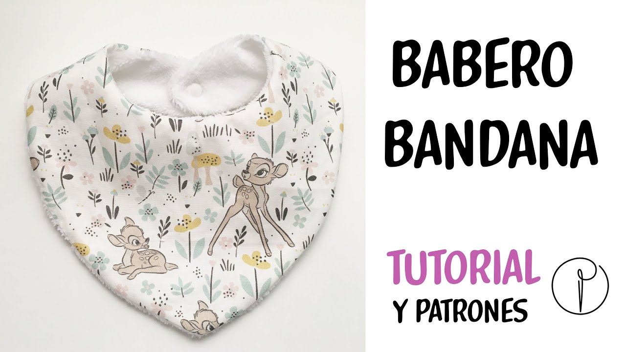 Cómo hacer un Babero tipo Bandana: paso a paso. Patrón gratis. DIY - YouTube