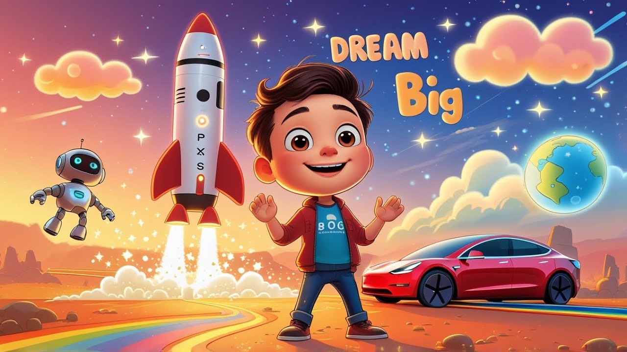 Elon Musk Story for Kids: SpaceX, Tesla & Space Adventure! - YouTube
