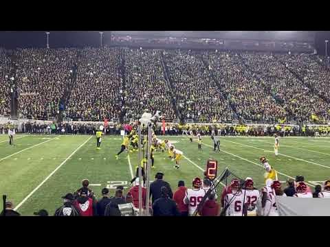Oregon’s Bo Nix to Tez Johnson for a huge TD vs USC at Autzen - YouTube