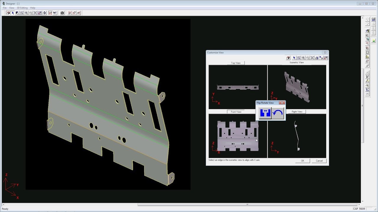 AMADA AP100 Unfold Orthographic View General 4 - YouTube
