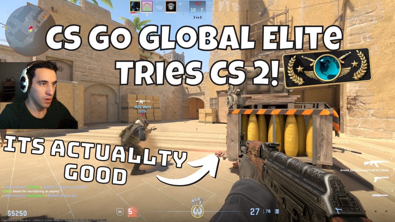 CS GO Global Elite Tries CS 2! CS 2 Ranked Gameplay! - YouTube