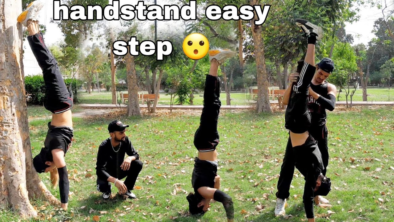 How to do hand stand 4 easy step 😮 ||handstand ਕਿਵੇ ਕਰਿਏ in punjabi ...