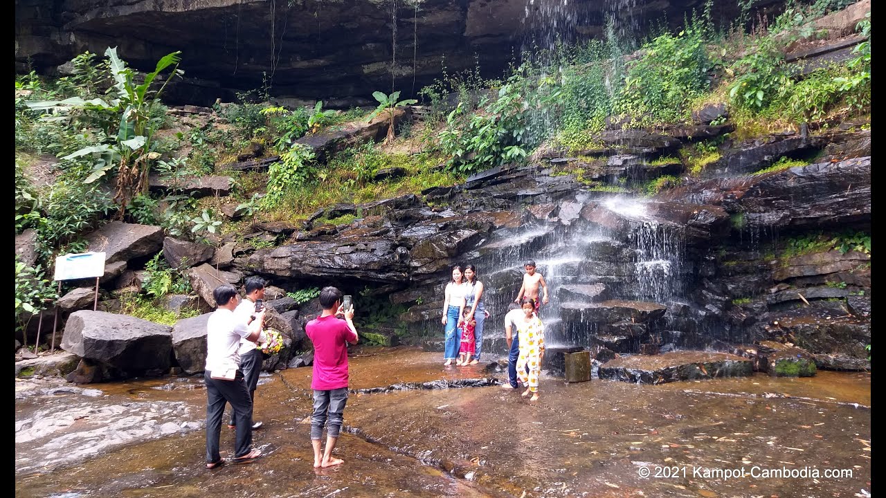 Tada Waterfall in Kampot, Cambodia - YouTube