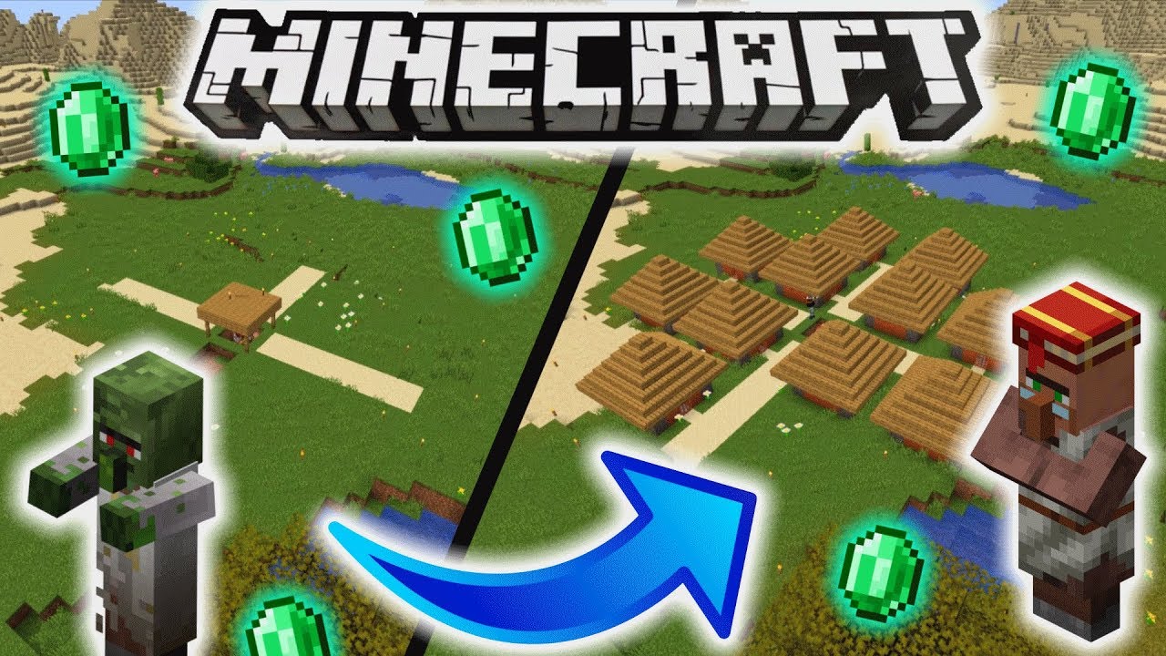 Minecraft Dorf selber Bauen + Dorfbewohner 👨‍🌾💰 || Tutorial 1.14 ...