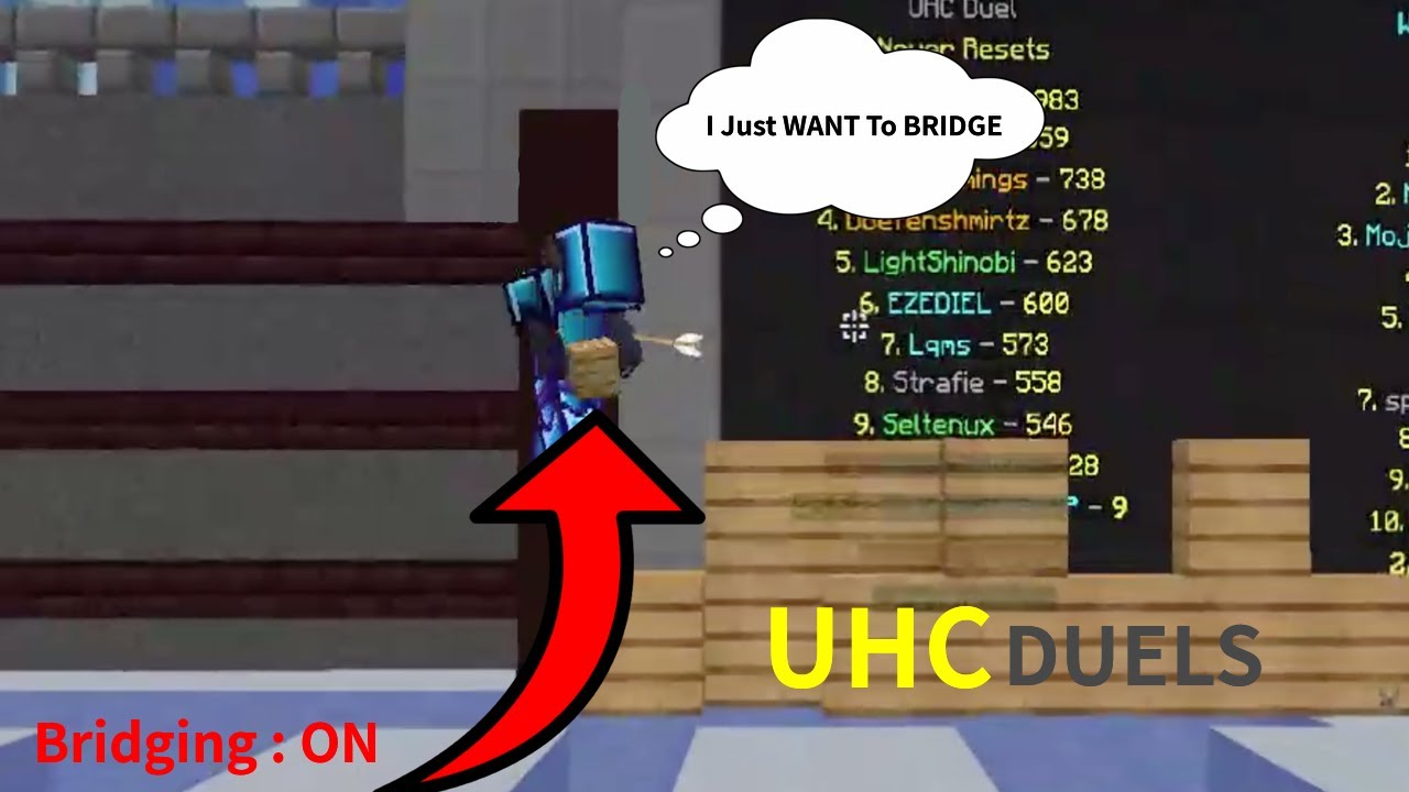 BRIDGING IN UHC DUELS? | Minecraft Duels - YouTube