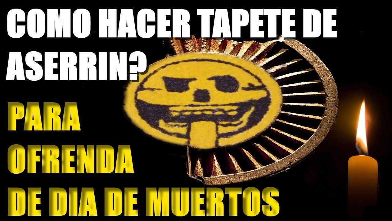 Como hacer tapete de aserrín para día de muertos. - YouTube