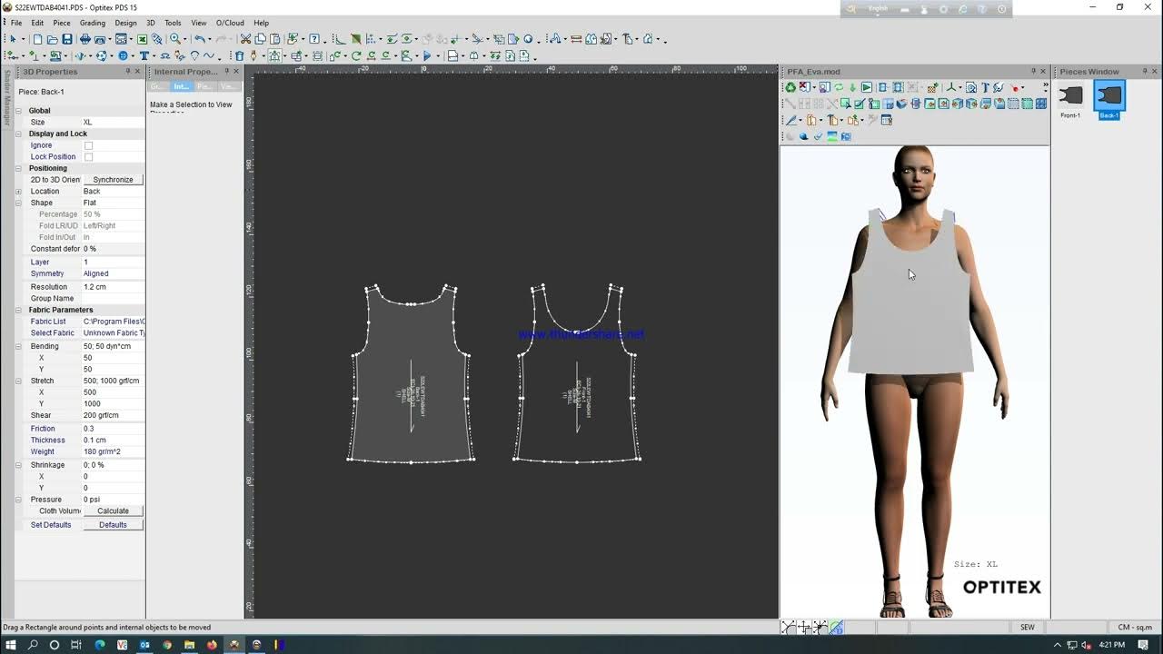 Optitex 3D Pattern tutorial - YouTube
