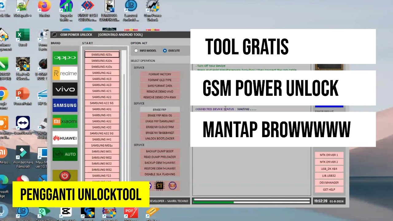 GSM Power Unlock Tool Gratis Support Oppo Vivo Xiaomi Infinix Samsung ...