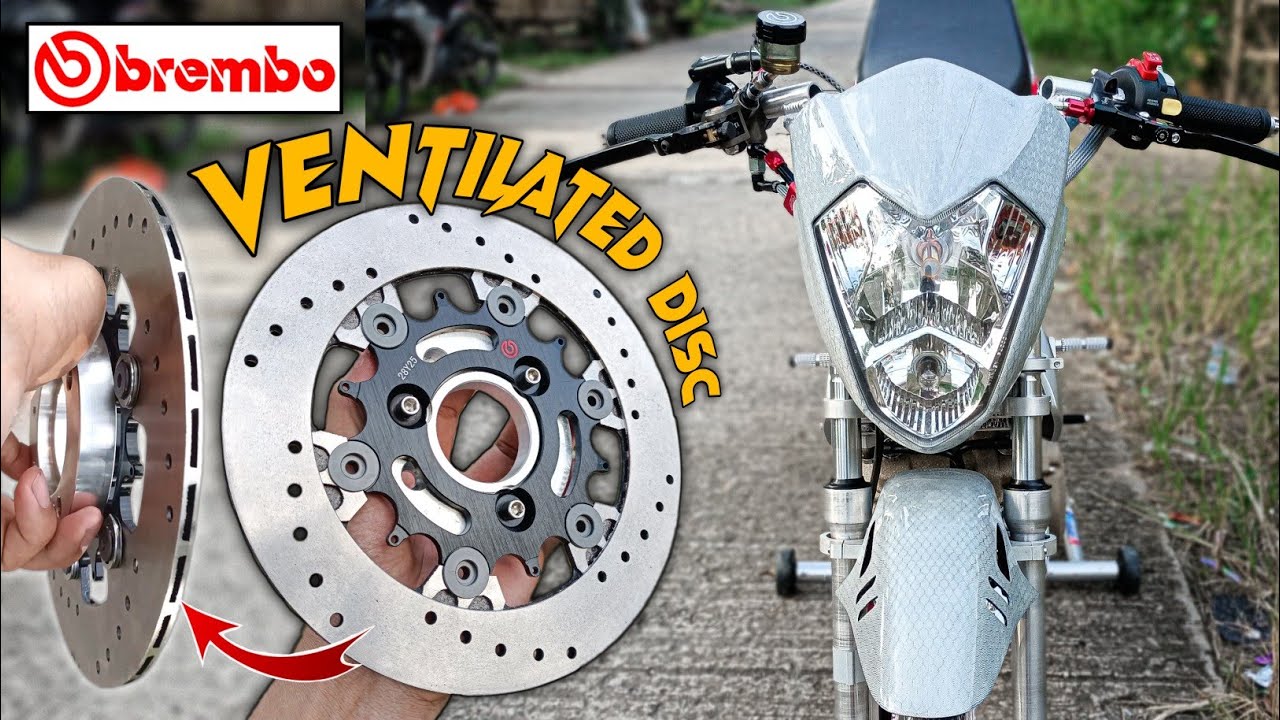 Installing BREMBO VENTILATED DISC - YouTube