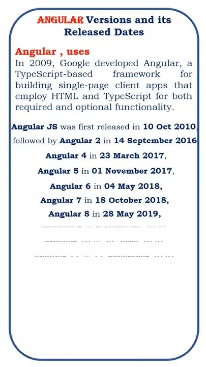 angular versions@ensolutions5210 #angular2 #angularjs #angular12 #angular6 #angular8 #angular13 ...