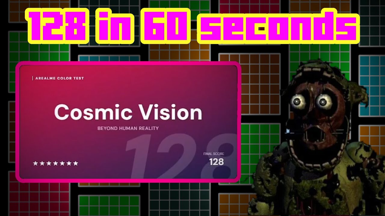 (Old WR) Color Recognition Test - 128 [Arealme] - YouTube