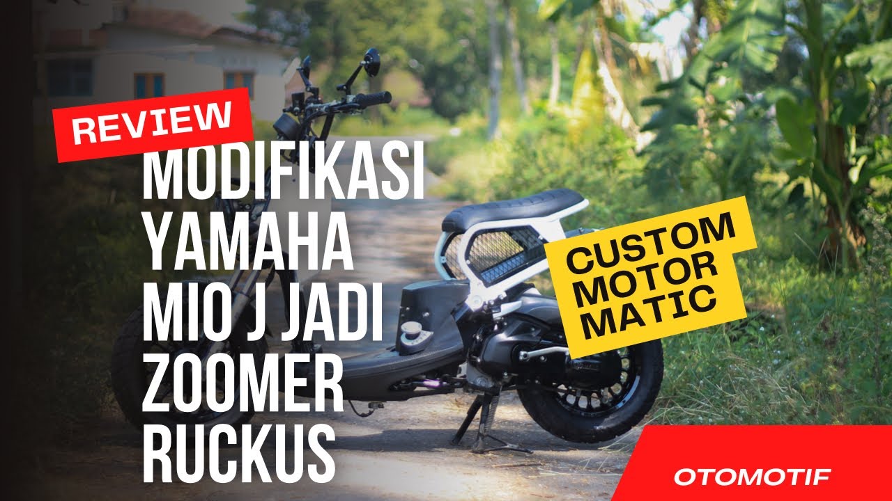Modifikasi Yamaha Mio J /custom zoomer ruckus motor matic - YouTube