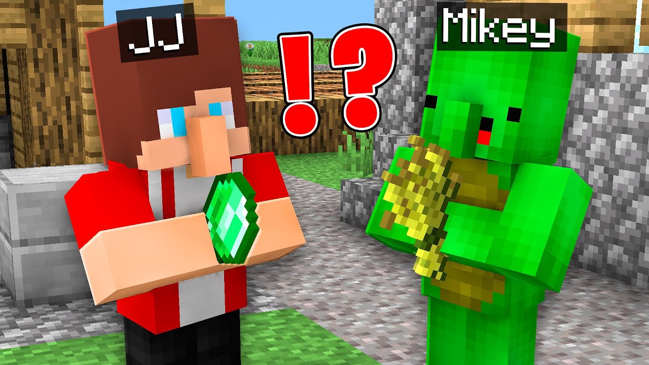 How Baby Mikey & JJ Shapeshift to VILLAGERS in Minecraft challenge DOGS WOLF (Maizen Mizen ...
