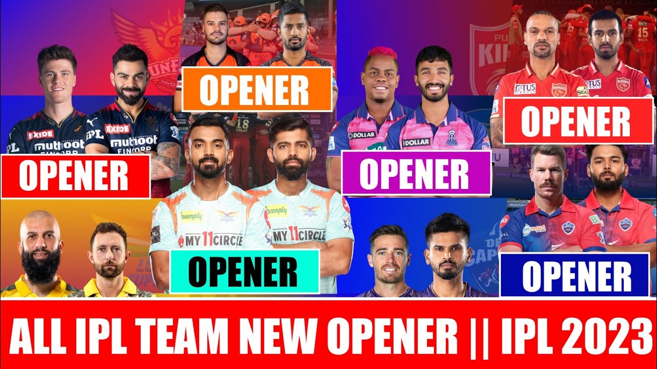 ALL IPL TEAM NEW OPENER IPL 2023 || NEW OPENER ALL IPL TEAM IPL 2023 ...
