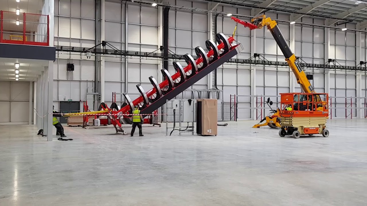 Ambaflex Spiral being Installed - Conveyor Systems Ltd - YouTube