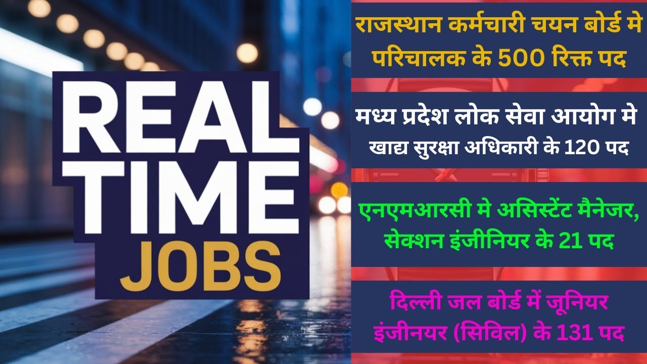 Real Time Jobs Alert New Jobs In India 4 Apr 2025 #newjobs #govtjobs # ...