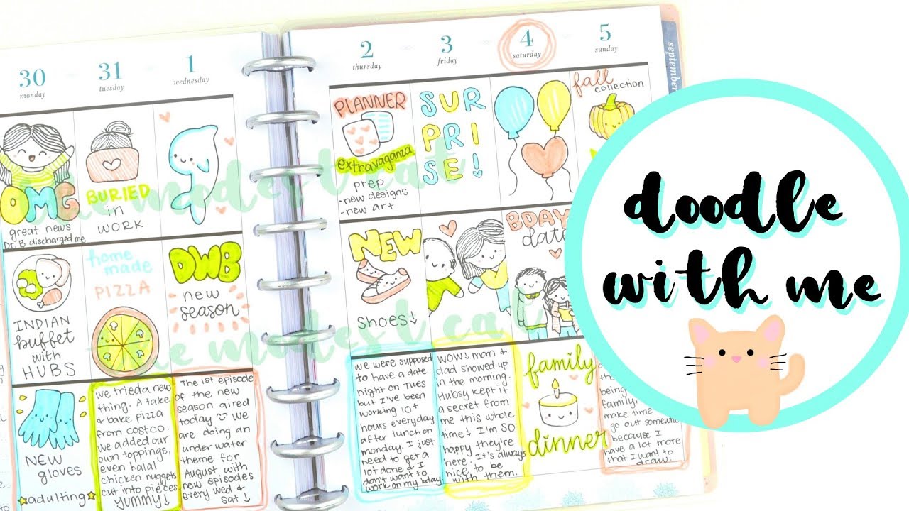 Doodle With Me in my Memory Planner - Birthday Week - YouTube