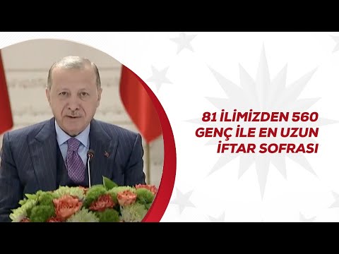 81 İlimizden 560 Genç ile En Uzun İftar Sofrası