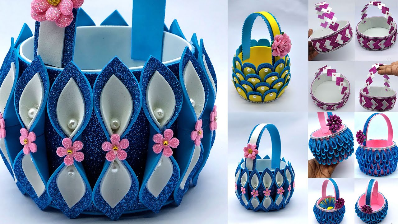 Easy and beautiful craft - How to Make Basket - Home decoration craft ...