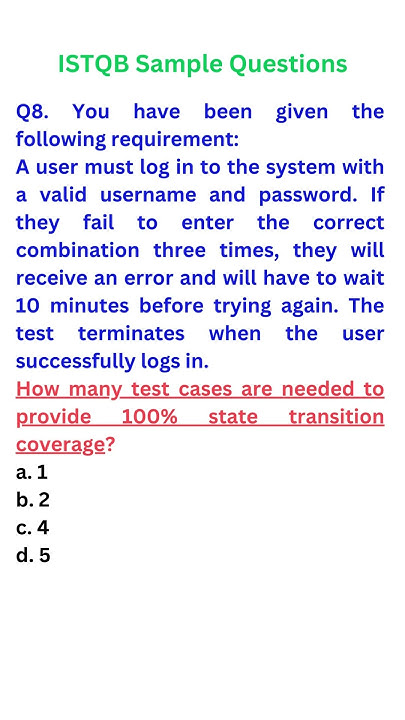 Istqb Sample Questions Q8 Automation Testing Selenium Java Youtube