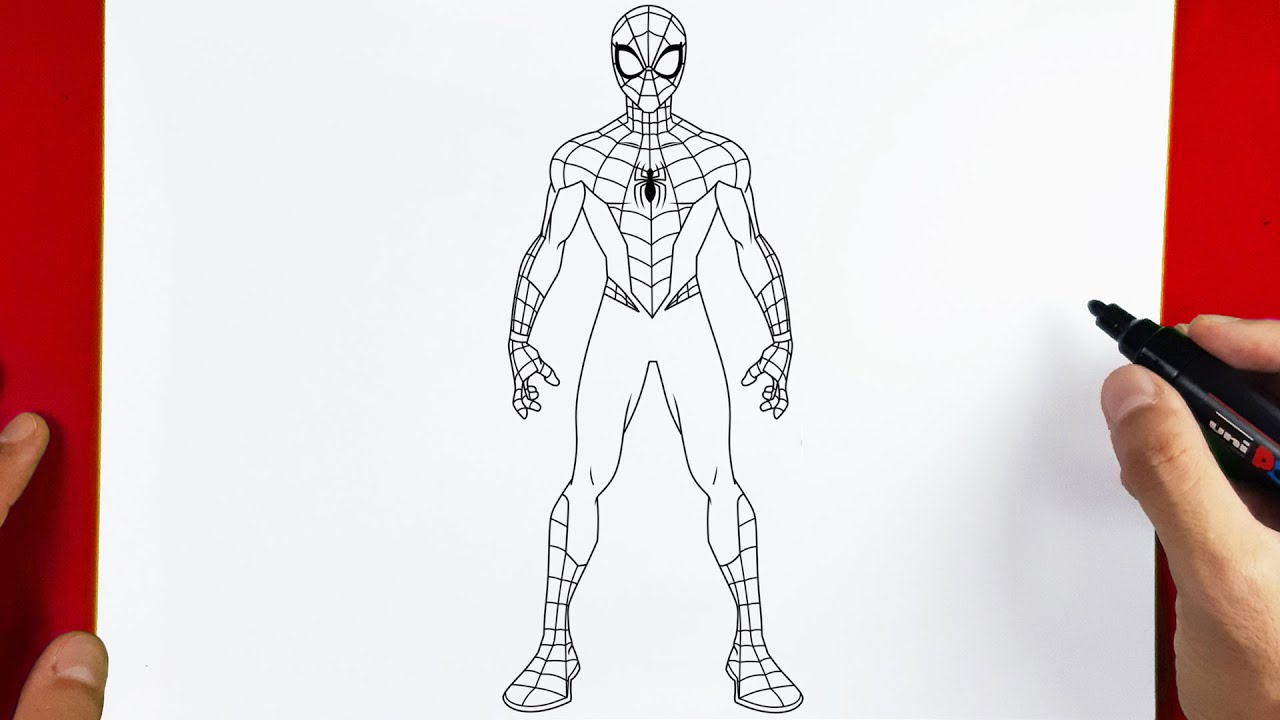 How to Draw Spider Man - Step by Step - YouTube