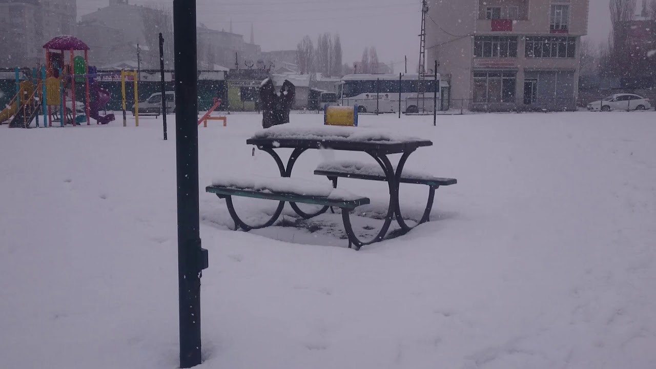 Eski Meydan (Park) Aşırı Kar Yağışı 2020 AĞRI - YouTube