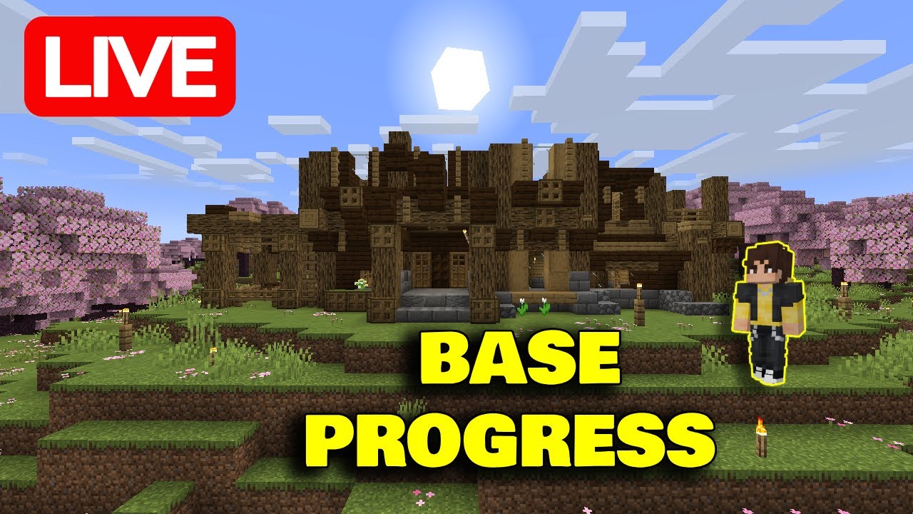🔴 LIVE || Making Progress on My SMP Base in the Live #minecraft - YouTube