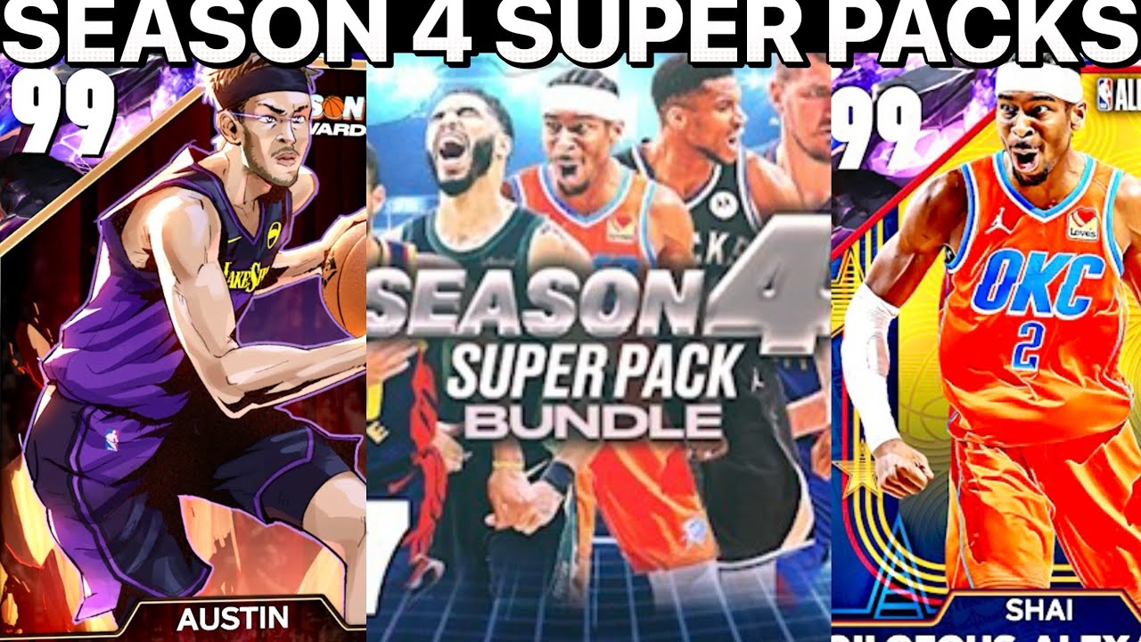 FREE 99 AUSTIN REAVES! SEASON 4 SUPER PACK PACKS OPENING NBA 2K25 # ...