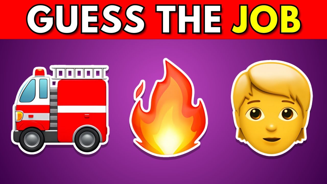 Can You Guess the Job By Emoji? 🤔👩🏻‍🚒 | Emoji Quiz - YouTube
