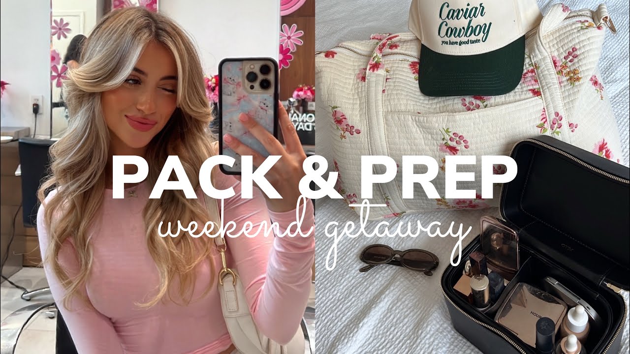 VLOG: pack + prep w/ me for a weekend getaway🧚 - YouTube