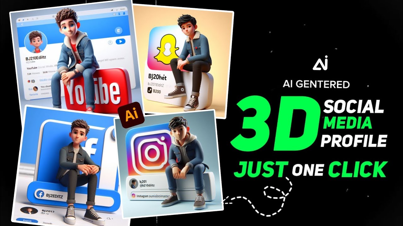 How to create 3D Al Social media Images |Ai Portraits Trend 2024 | bing ...