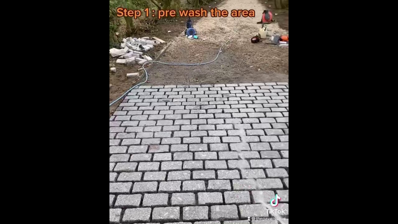 Parex Granatech fine Slurry Grout on Granite cobbles - @thepaverscave - YouTube