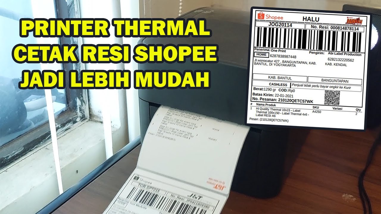 Printer thermal murah yang saya pakai untuk cetak resi shopee dan ...