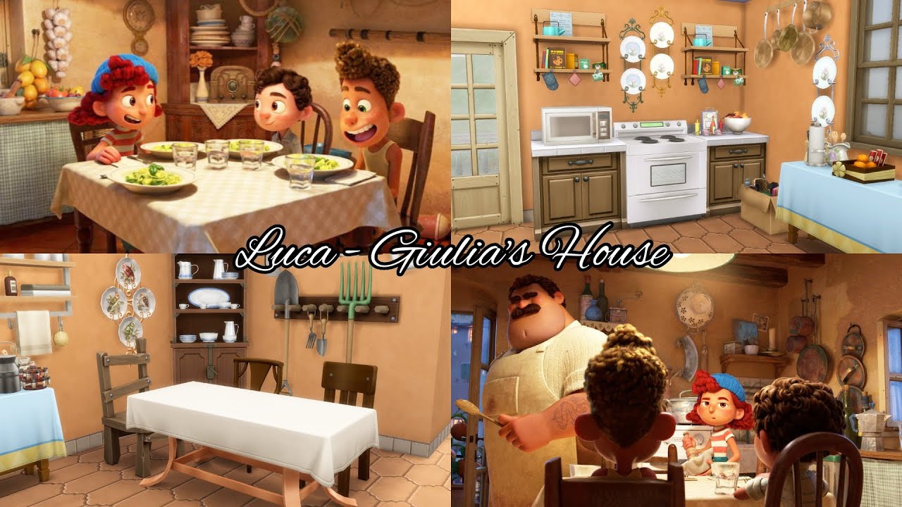 Pixar Movie Luca: Giulia’s House Inspired (NO CC) - TS4 [SPEED BUILD ...