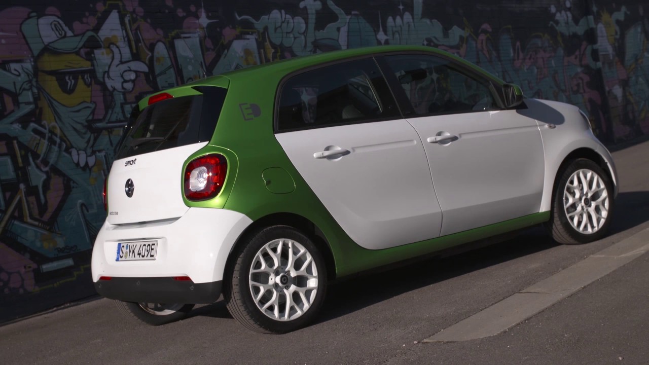 smart forfour electric drive white electric green Exterior Design ...