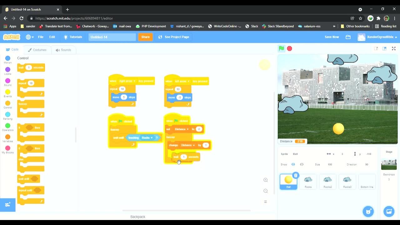 Tutorial on how to make a obstacle game, on scratch! - YouTube