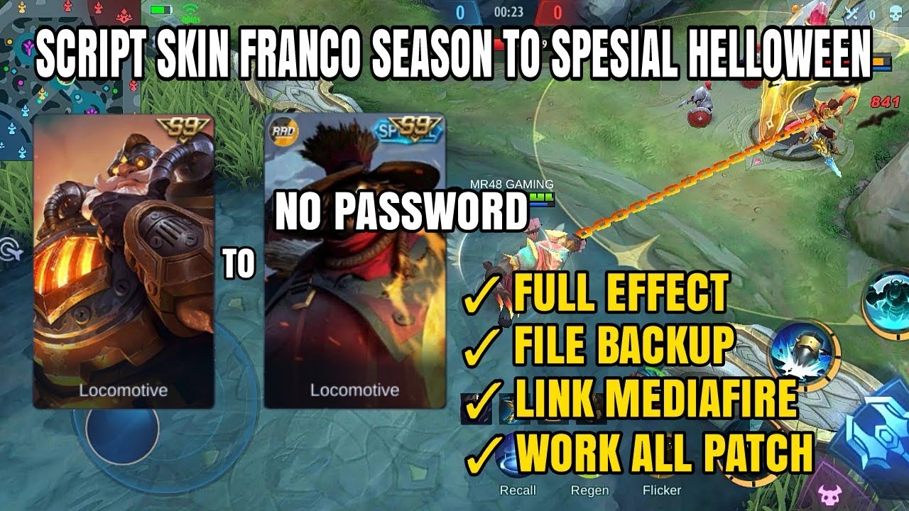 SCRIPT SKIN FRANCO SEASON TO SPESIAL FULL EFFECT ALL PATCH 2021 - YouTube