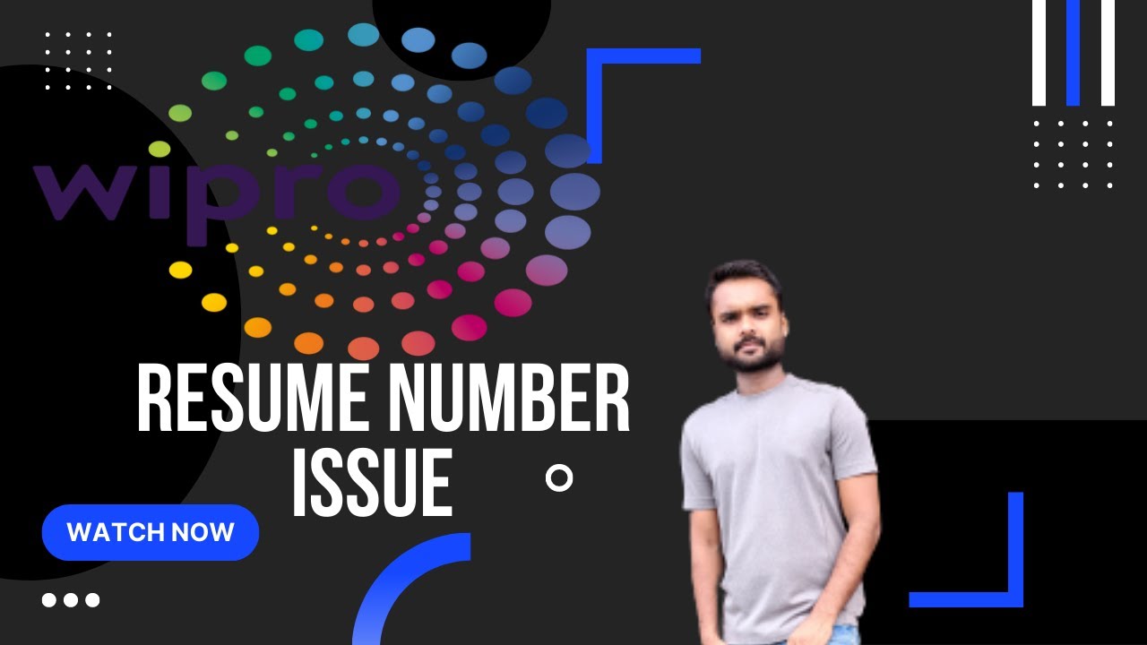 resume number issue | how to find resume number in wipro || wipro Q & A - YouTube