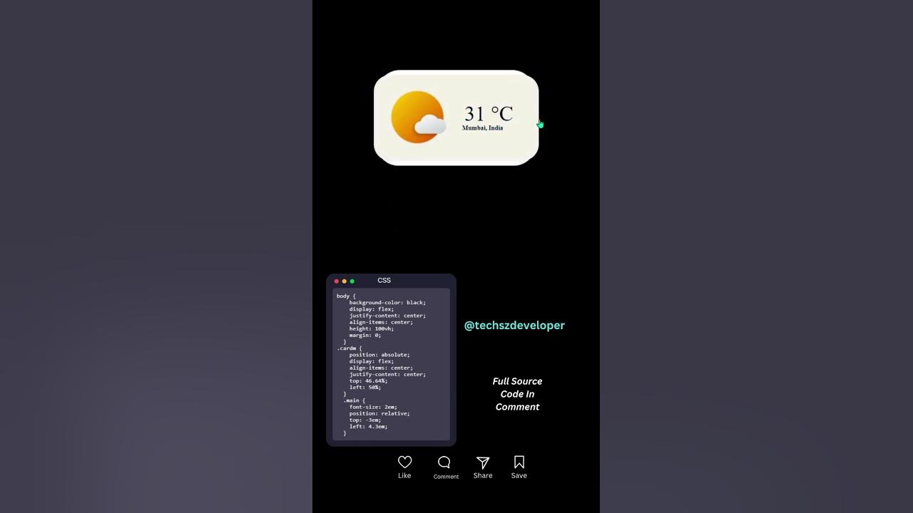 Weather App Animation Using Css Smartphonewebcodingprogramminglanguagecodingtechwebcode