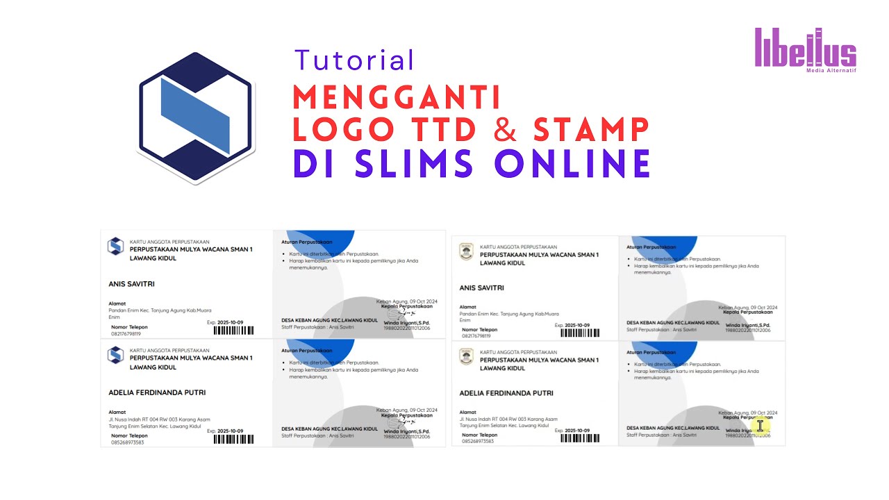 CARA MENGGANTI LOGO TANDA TANGAN DAN STAMPEL DI KARTU ANGGOTA SLIMS ...