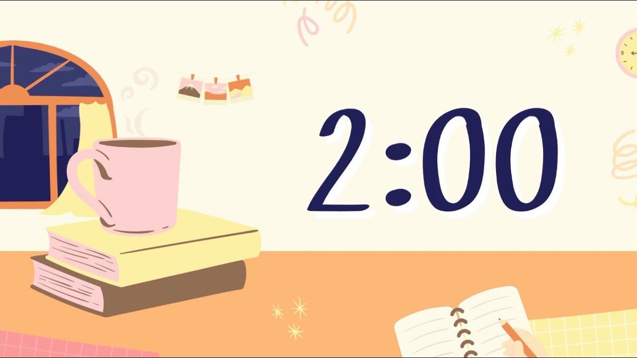 2 Minute Classroom Timer with Chill Lofi and Chime ♡ *。 - YouTube