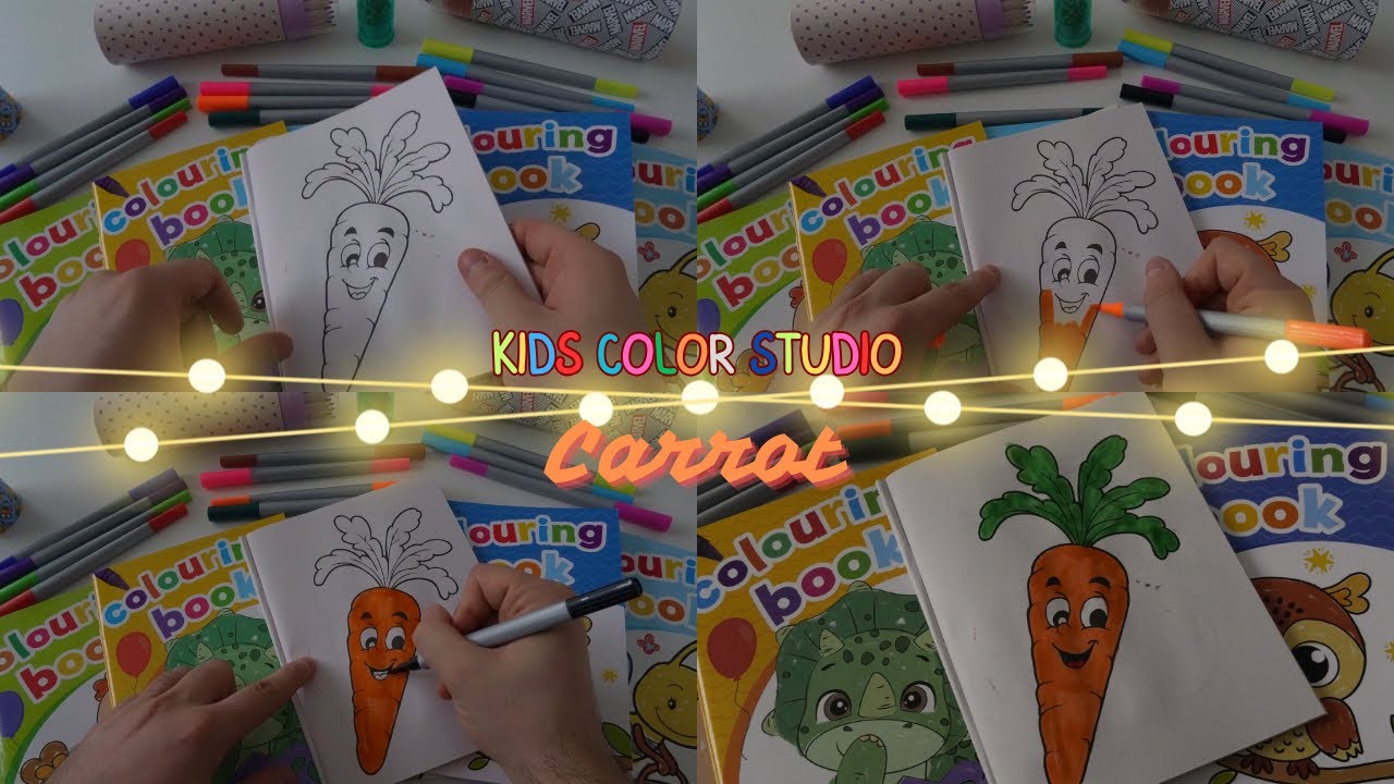 How to Color a Carrot with Markers! 🥕🎨 | Kids Color Studio - YouTube