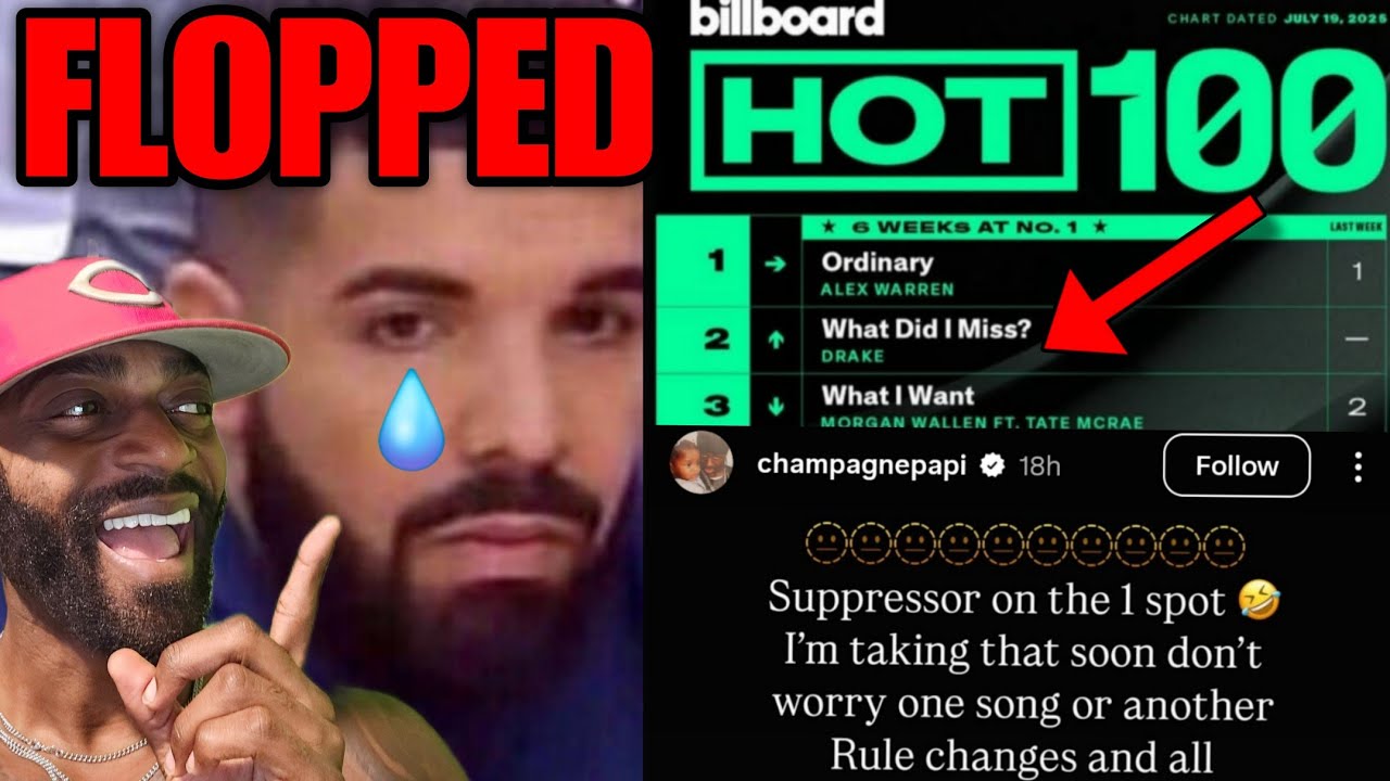 Drake "What Did I Miss" FLOPPED & Drake Cries About Debuting at No. 2 ...