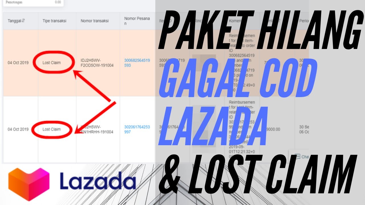 Mengatasi Paket Hilang Gagal COD Lazada dan Lost Claim - YouTube