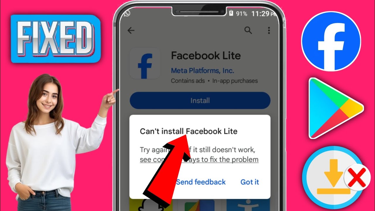 How To Fix Can't Install Facebook In Play Store | Can't Install ...