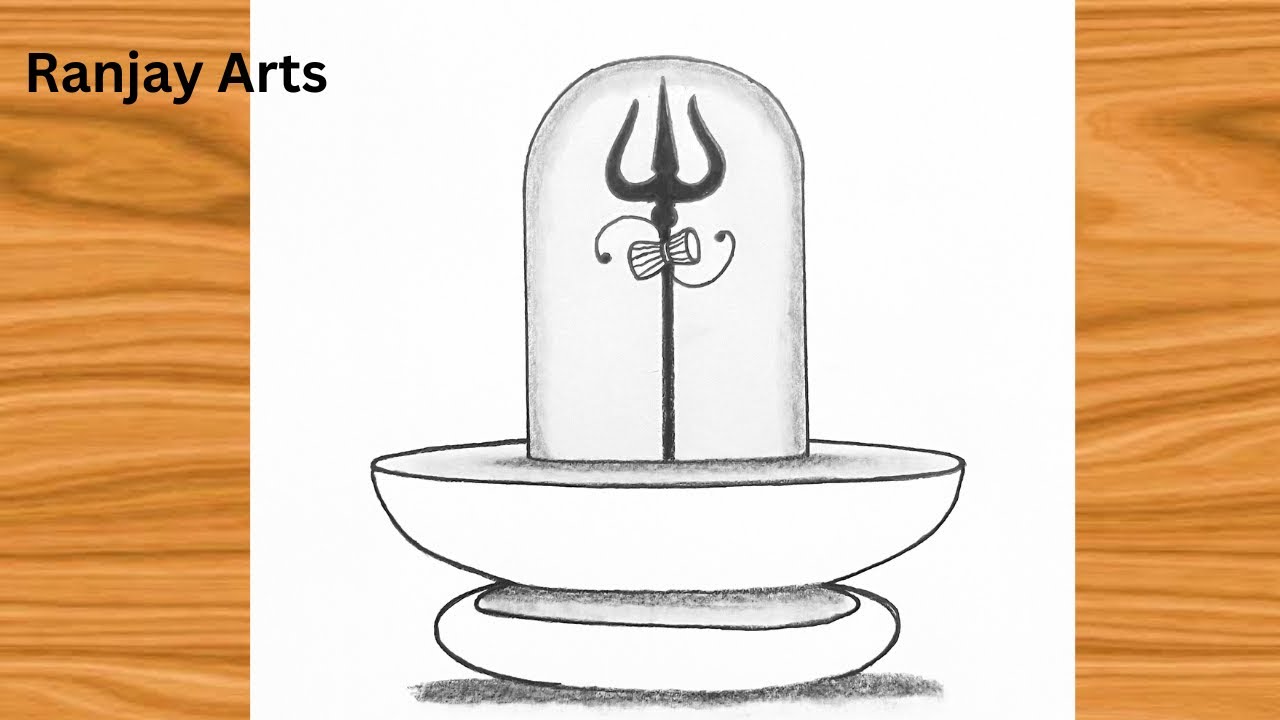 How to draw Shiv ling | Easy Shiv ling drawing step by step | Shivling ...
