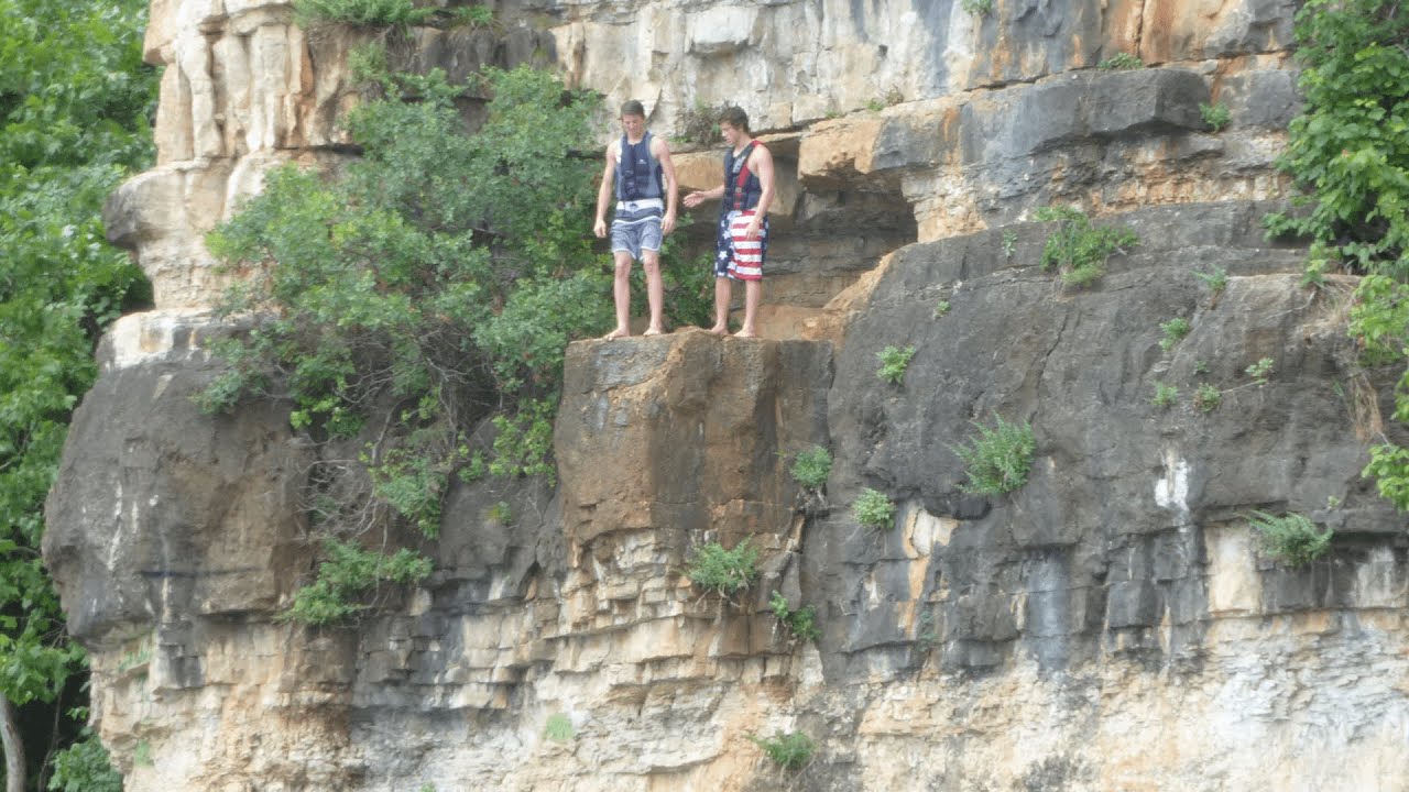 100 FOOT CLIFF JUMP! - YouTube