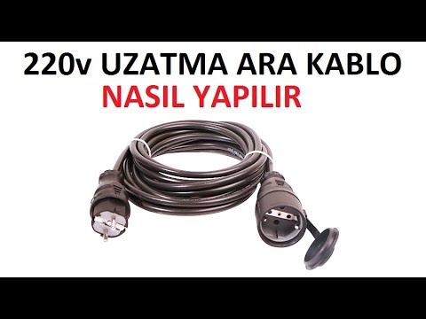 Topraklı ara kablo nasıl yapılır? Seyyar uzatma elektrik ara kablosu ...