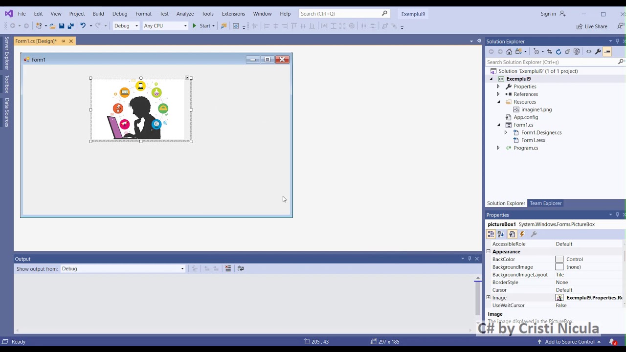 C# Exemplul cu funcționarea controlului PictureBox - YouTube