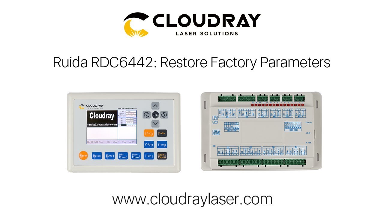 Ruida RDC6442G: Restore Factory Parameters - YouTube